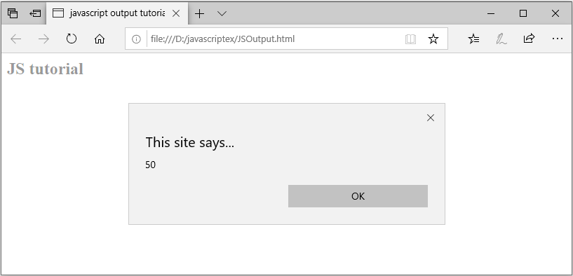Display Output in Javascript Hindi - Console, window.alert
